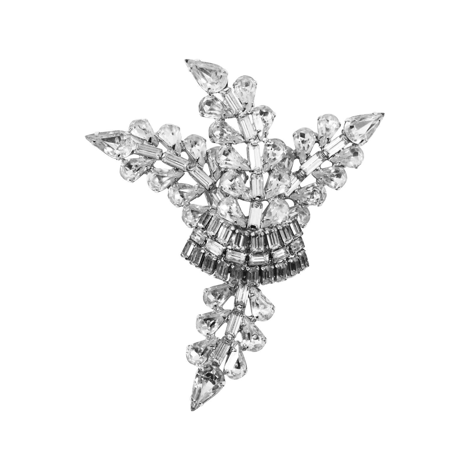 Vintage Kramer Large Diamante Brooch Circa 1960s at 1stDibs | 1960s ...