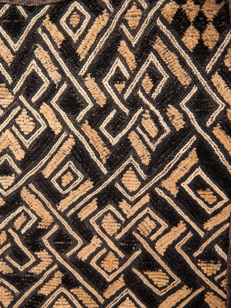 Vintage Kuba Raffia Textile Panel, Central Africa, Mid-20th Century at ...