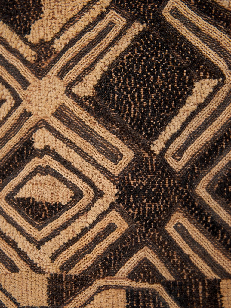 Vintage Kuba Raffia Textile Panel, Central Africa, Mid-20th Century at ...