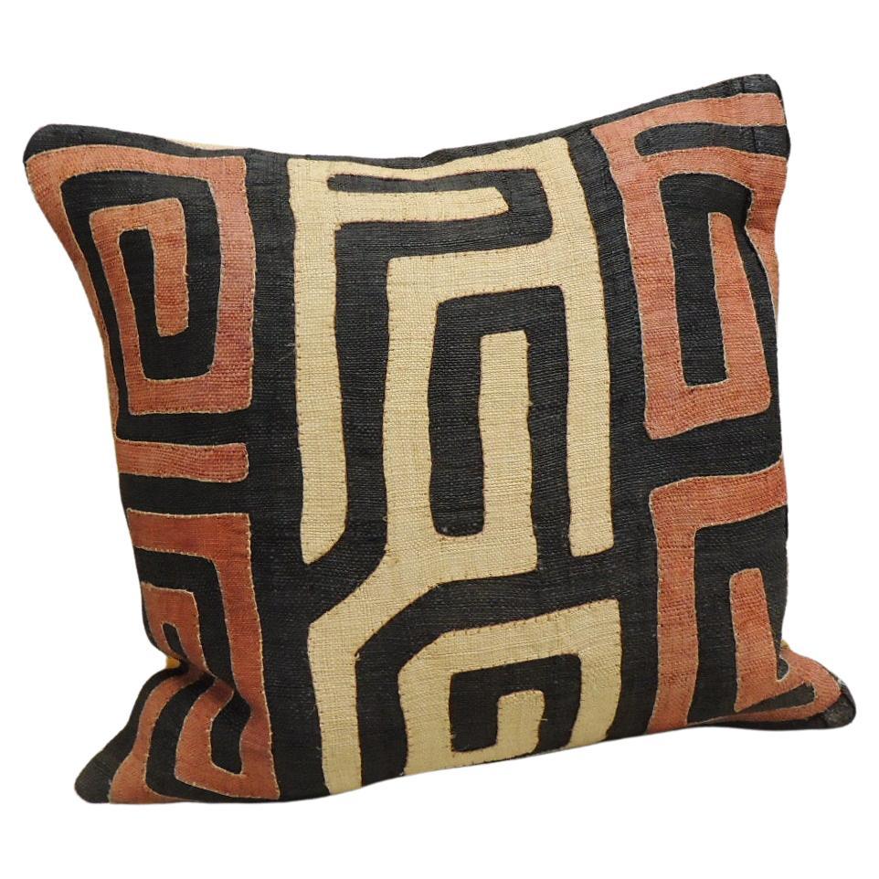 Kuba Square African Textile Decorative Pillow at 1stDibs