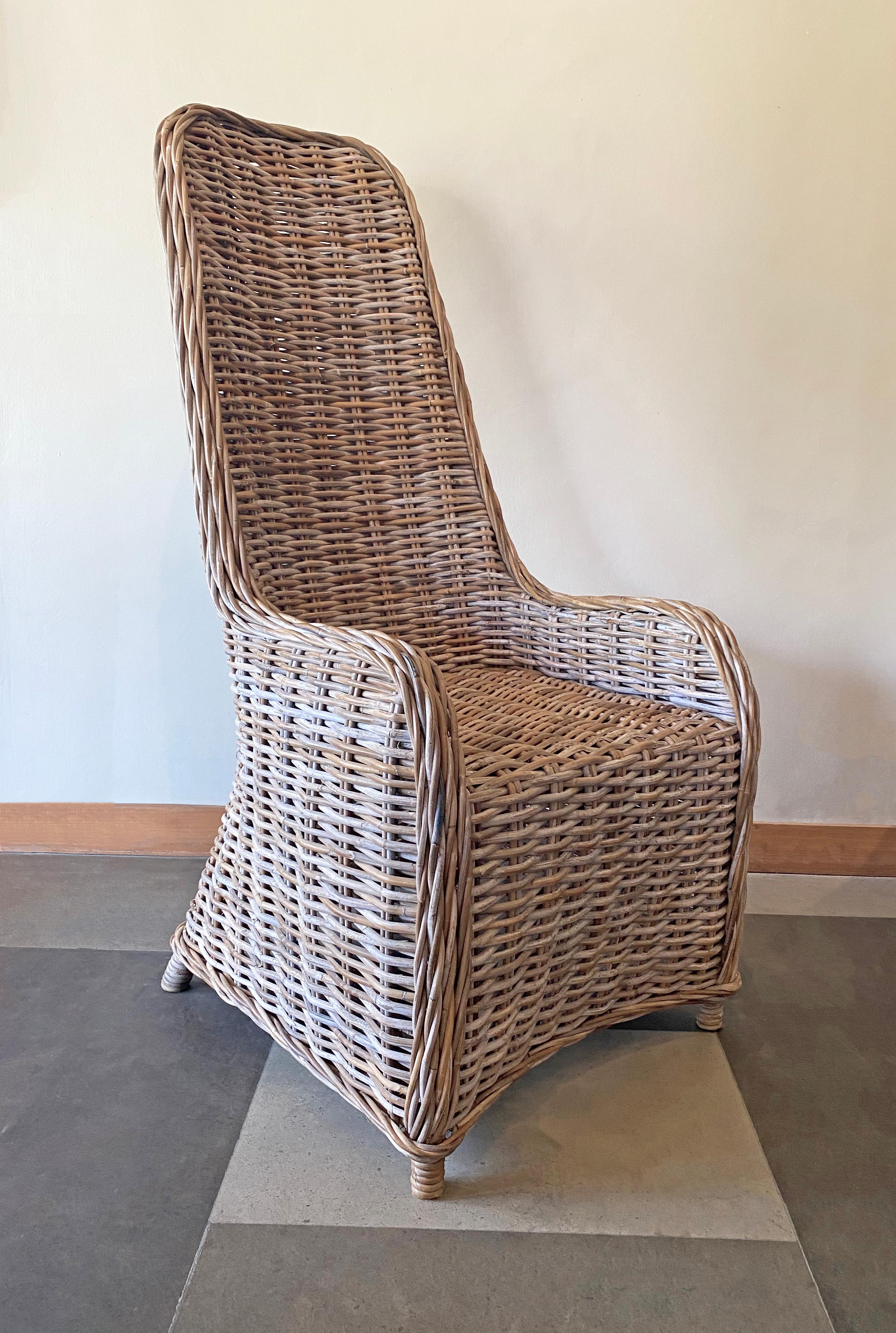 Vintage Kubu Rattan Chair Set For Sale at 1stDibs | kubu rattan dining ...