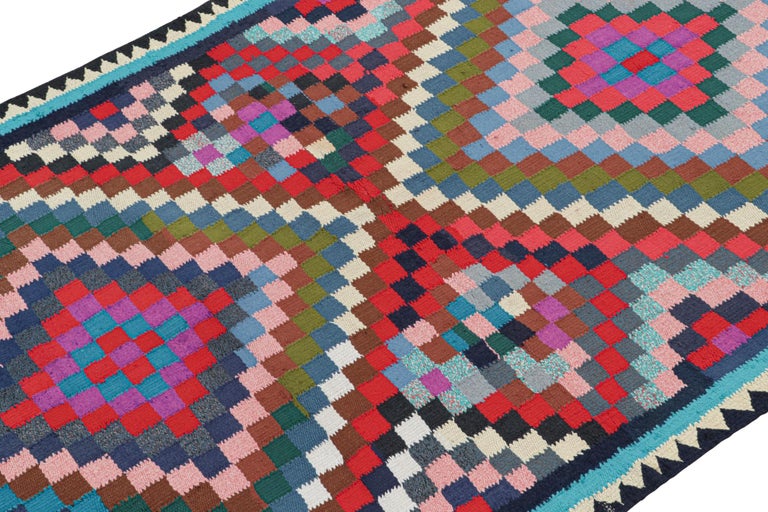 Vintage Kurdish Persian Kilim with Vibrant Geometric Patterns For Sale ...