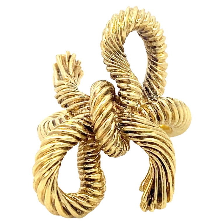 Vintage Kurt Wayne 18k Rope Ring For Sale at 1stDibs