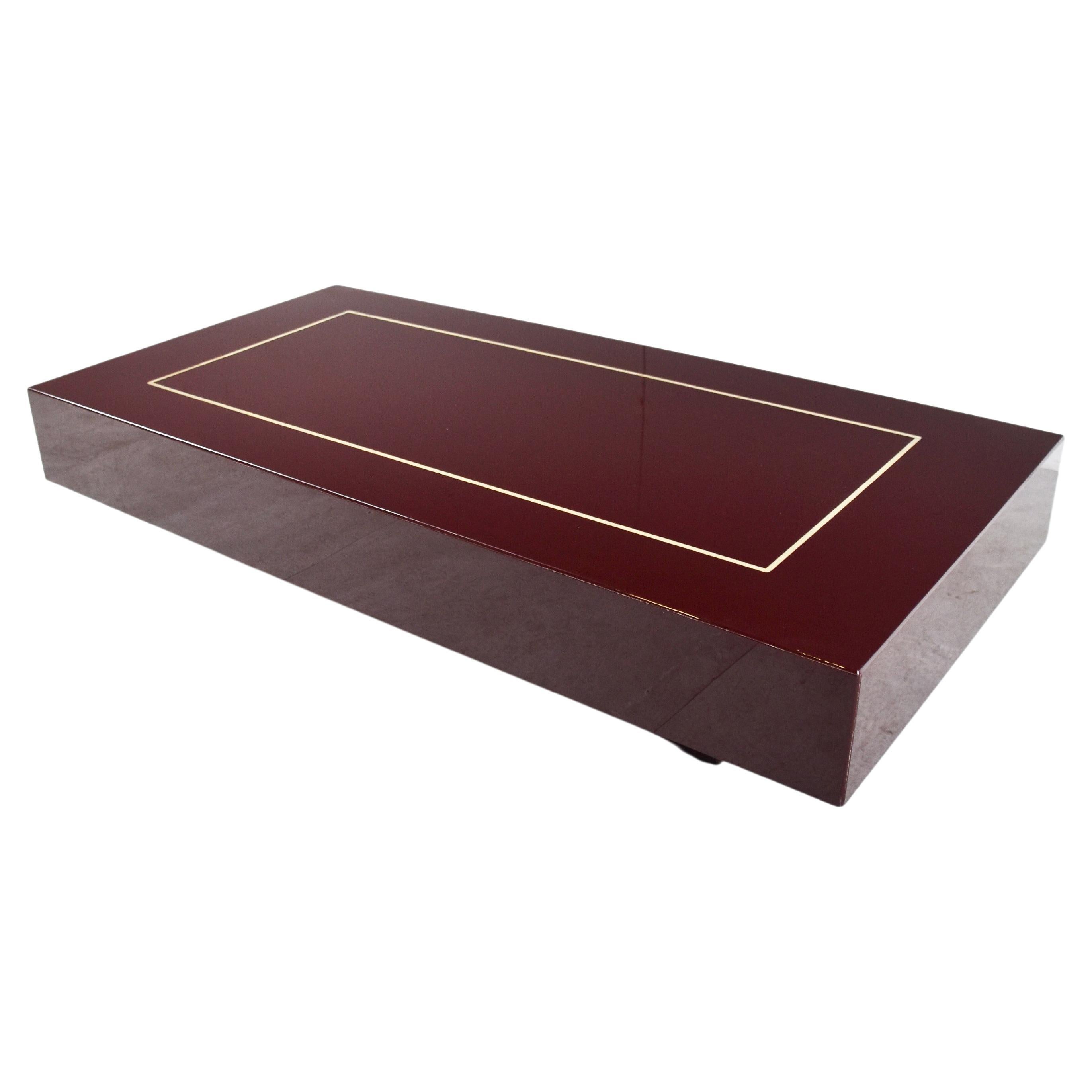 Vintage Japanese Red Lacquered Coffee Table by Ernest C. Masi For Sale ...