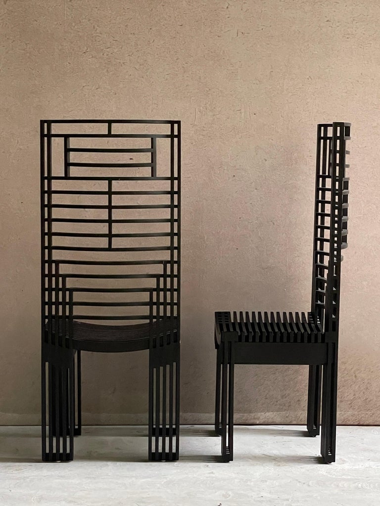 Vintage Lacquered Oak "Bermont" Chairs by Miguel Rodrigo - Pair For ...