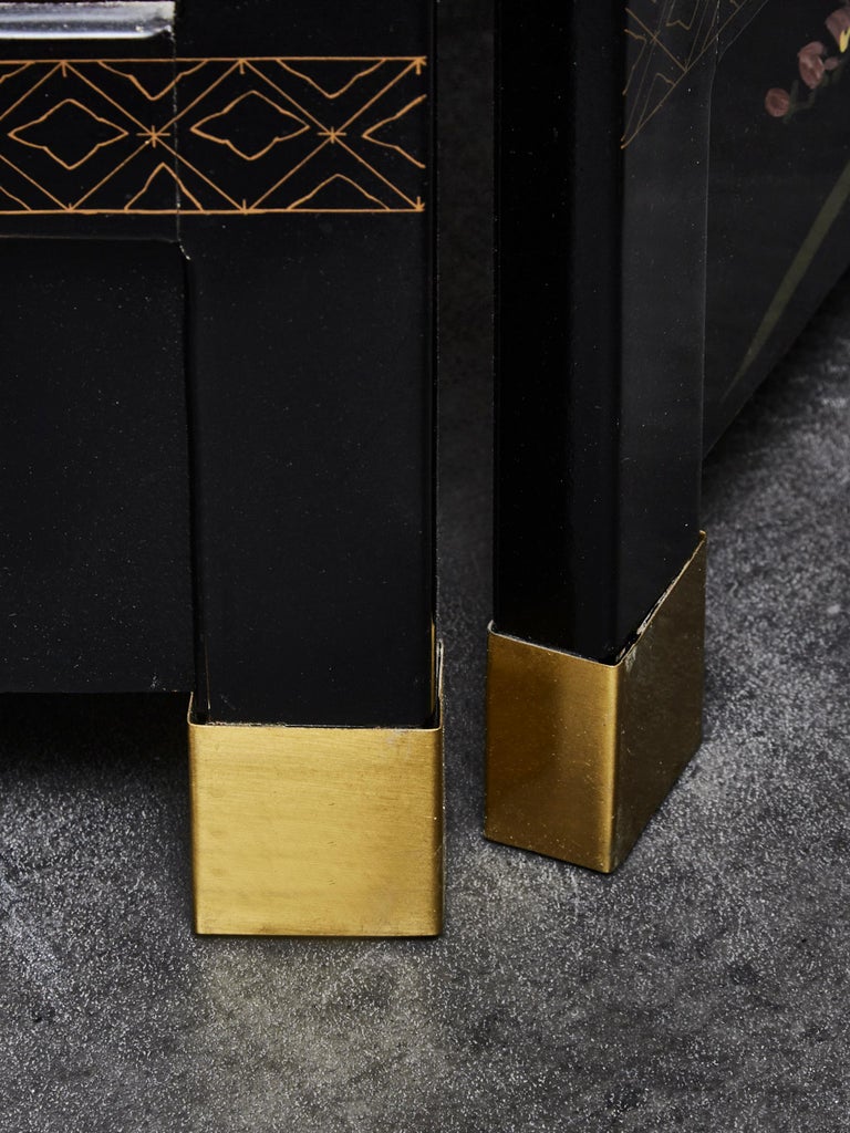 Vintage Lacquered Screen at 1stDibs