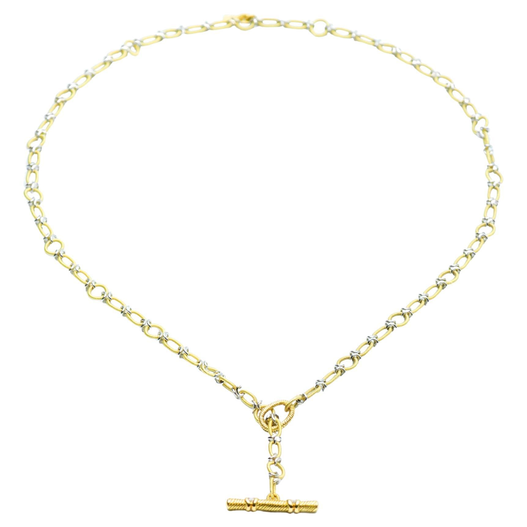 Ladies 18K Yellow Gold Cocktail Sapphires Necklace For Sale at 1stDibs