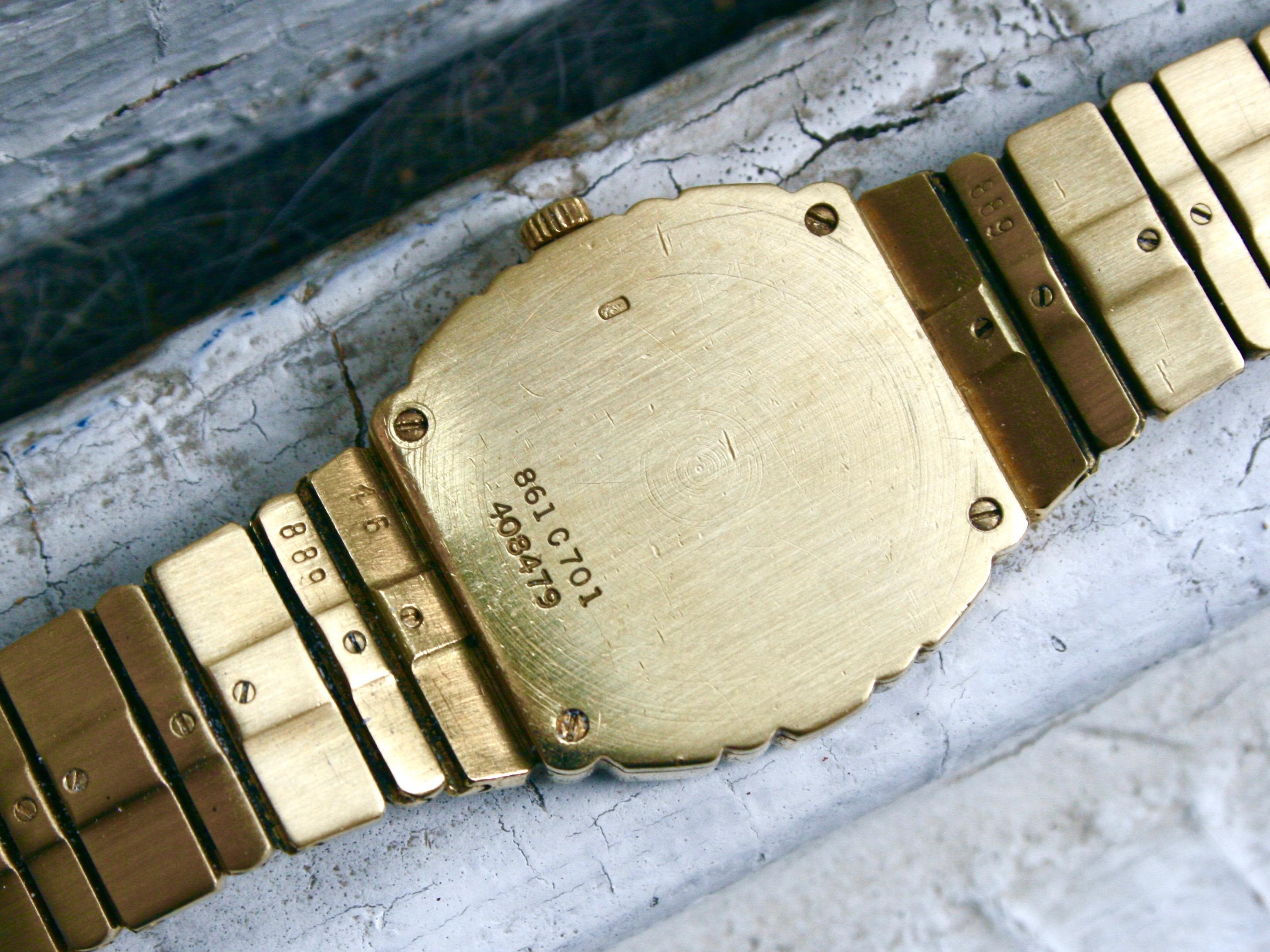 Ladies Piaget Polo Solid 18 Karat Yellow Gold Watch with Case and Extra ...