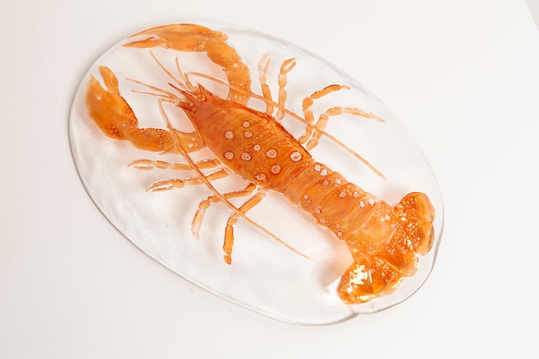 Vintage Langusta Decorative Glass Plate, Italy, 1960s at 1stDibs