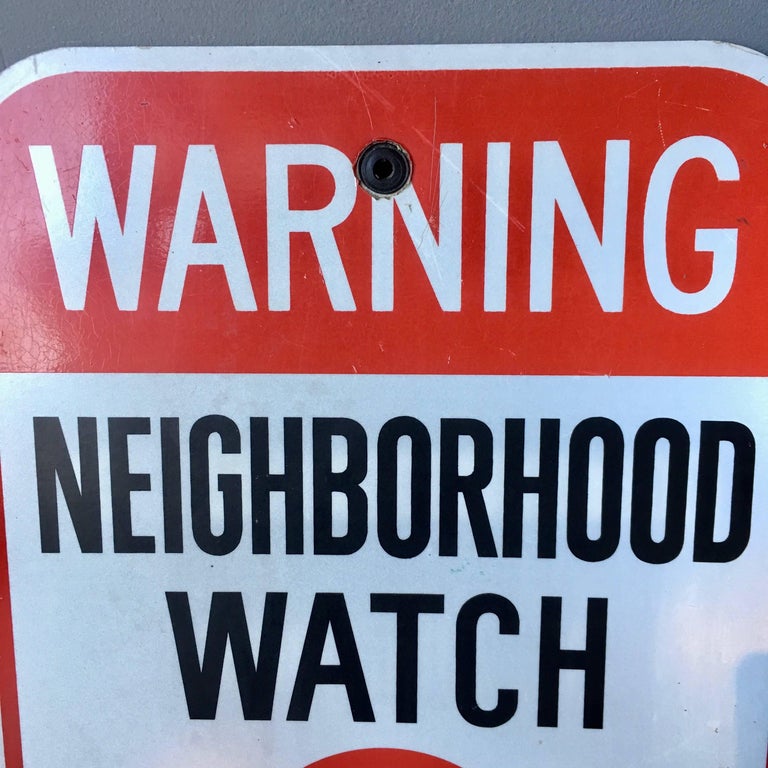 Vintage LAPD Neighborhood Watch Sign at 1stDibs