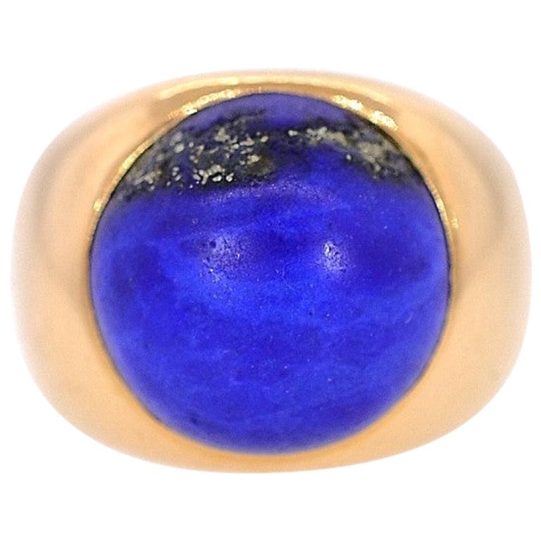 Egyptian Lapis Lazuli Scarab Gold Ring, 664-332 B.C at 1stDibs