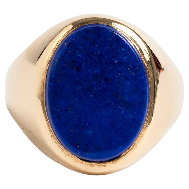 Vintage Lapis Lazuli Signet Ring, a Perfect Gift for Him For Sale at ...