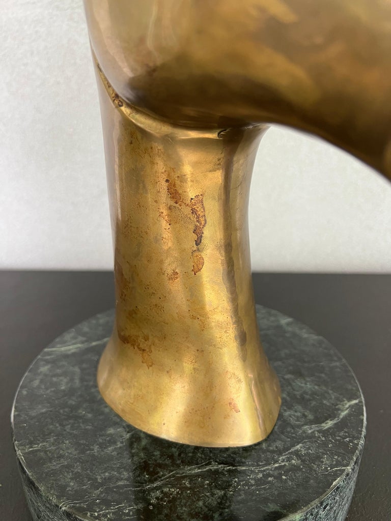 Vintage Large Bonze Stag Head on Base For Sale at 1stDibs