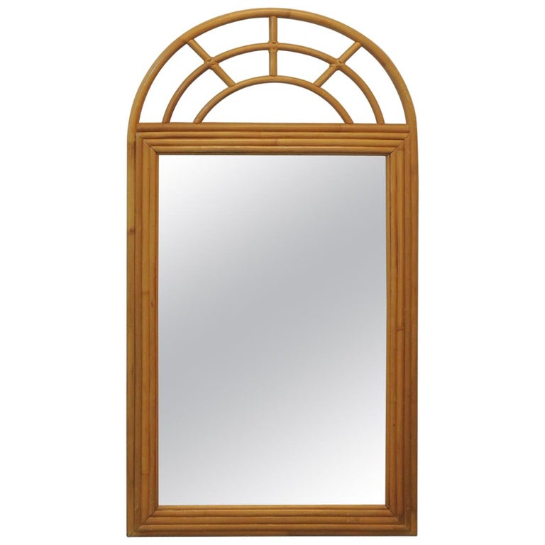 Vintage Large Bamboo Mirror For Sale at 1stDibs | vintage bamboo mirror ...