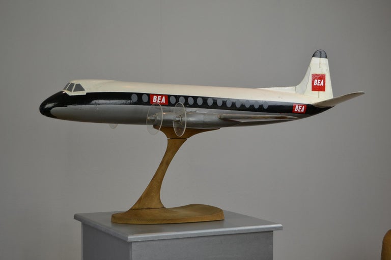 Vintage Large BEA Wooden Aeroplane Display, British European Airways ...