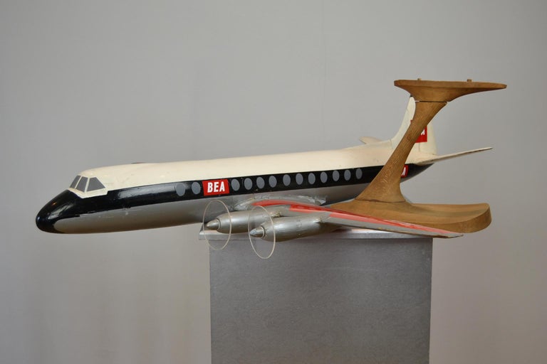 Vintage Large BEA Wooden Aeroplane Display, British European Airways ...
