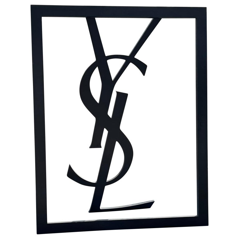 Vintage Large Yves St. Laurent Standing Logo Advertisement Decor For ...