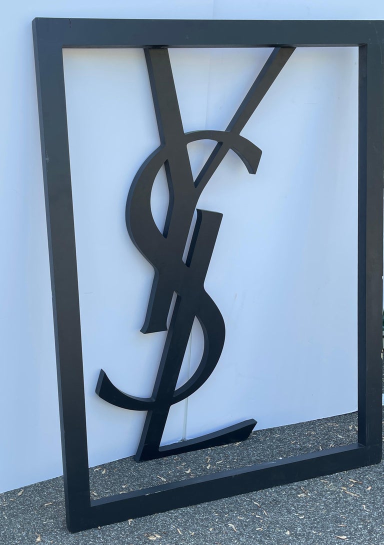 Vintage Large Yves St. Laurent Standing Logo Advertisement Decor For ...
