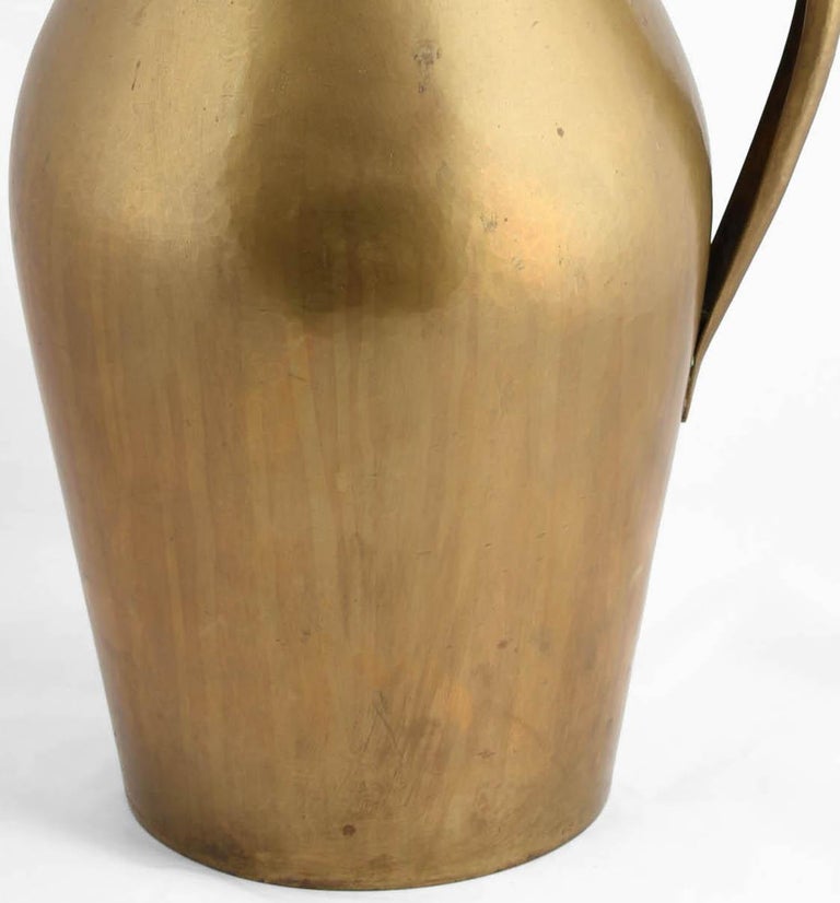 Vintage Large Brass Pitcher/Vase with Handles by Hayno Focken, Germany ...