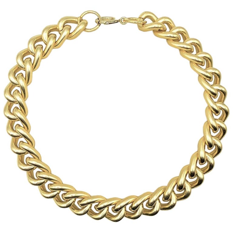 Vintage Large Chunky Curb Chain 1990s For Sale at 1stDibs