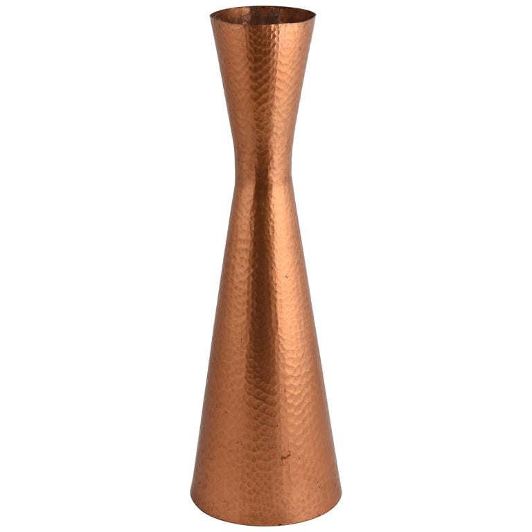 Vintage Large Copper Vase, Germany, Bauhaus, 1950s at 1stDibs