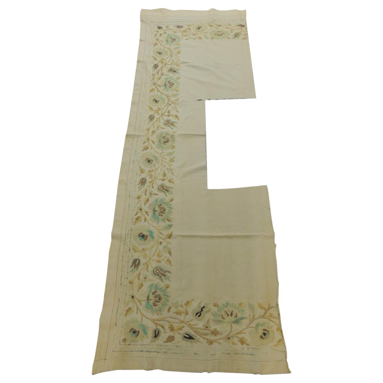 Vintage Large Crewelwork Embroidery Textile For Sale at 1stDibs