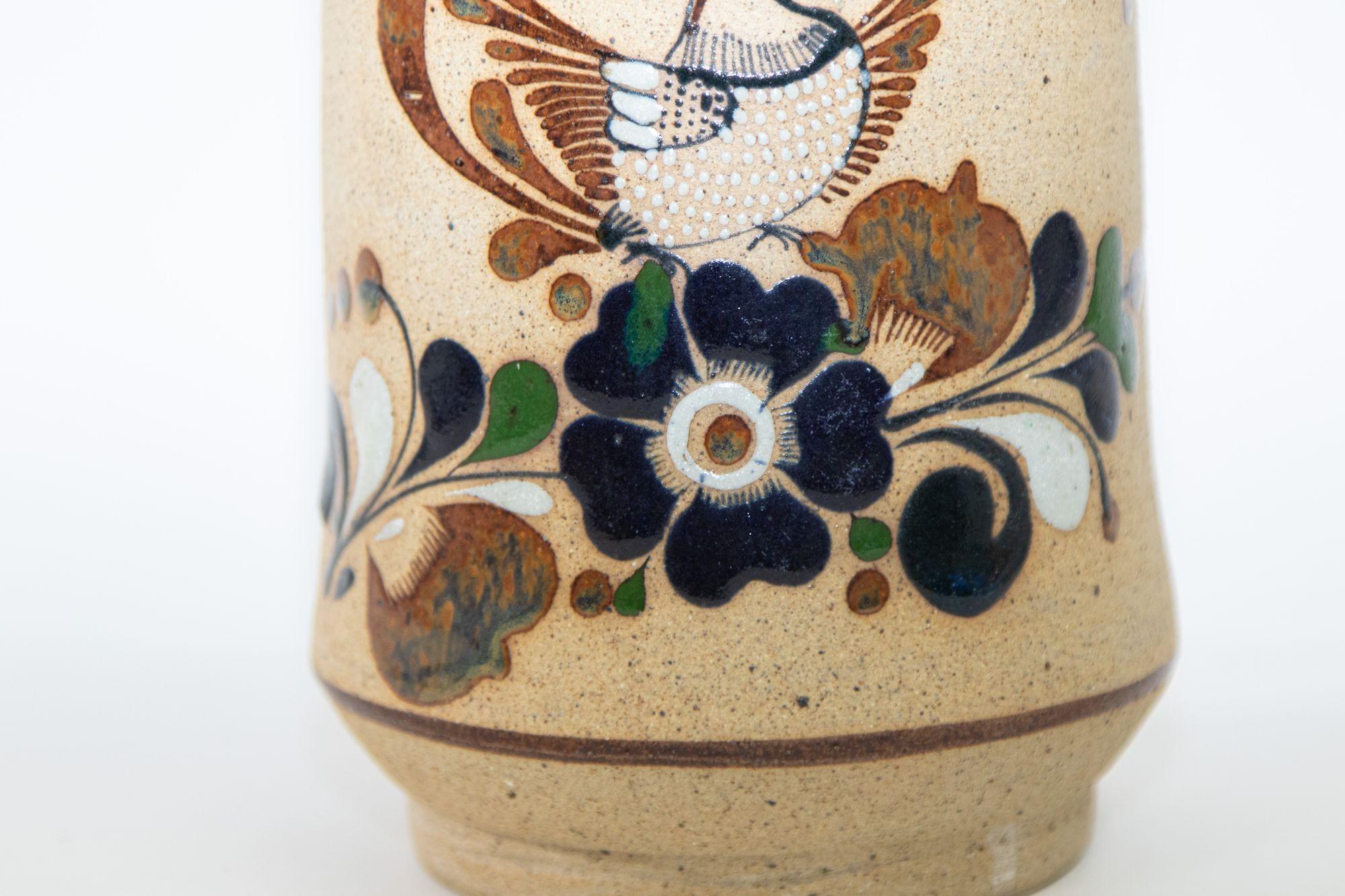 Vintage Large Folk Art Tonala Sandstone Pottery Vase, 1960's For Sale ...
