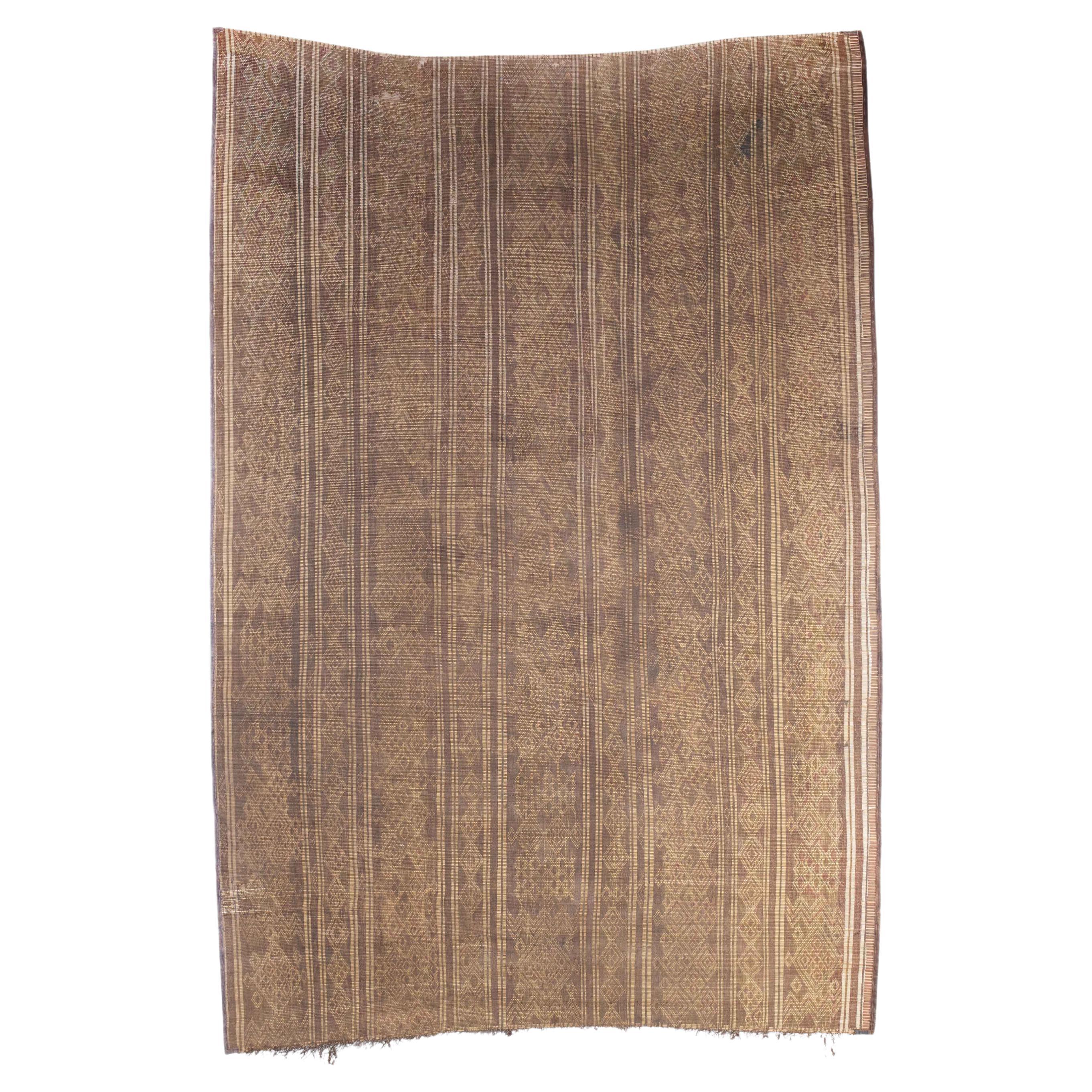 Vintage Very Large Light Tuareg Fringed Floor Mat, Three Metre For Sale ...