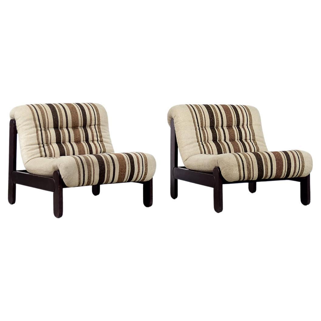 Vintage Large Modernist Scandinavian Lounge Chair, 1960s, Set of 2 at ...