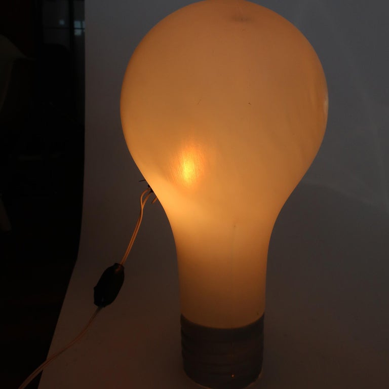 Vintage Large Plastic Lightbulb Lamp For Sale at 1stDibs