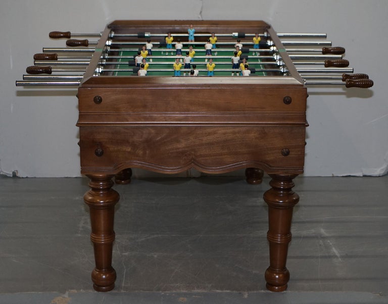 Vintage Large Professional Foosball Table Football Oak Frame Steel ...