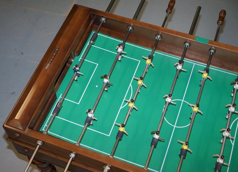 Vintage Large Professional Foosball Table Football Oak Frame Steel ...