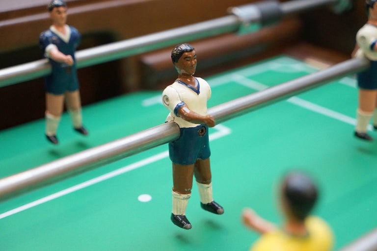 Vintage Large Professional Foosball Table Football Oak Frame Steel ...