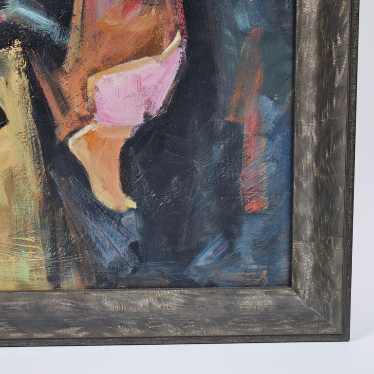 Vintage Large Scale Contemporary Oil Painting on Board at 1stDibs