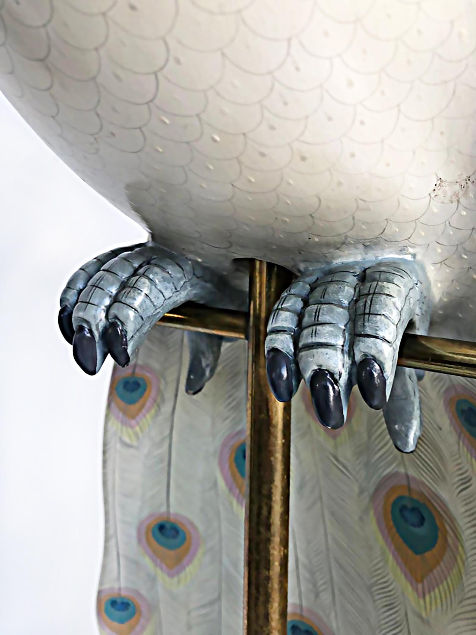 Vintage Large Sergio Bustamante Peacock Bird Sculpture, Signed and ...