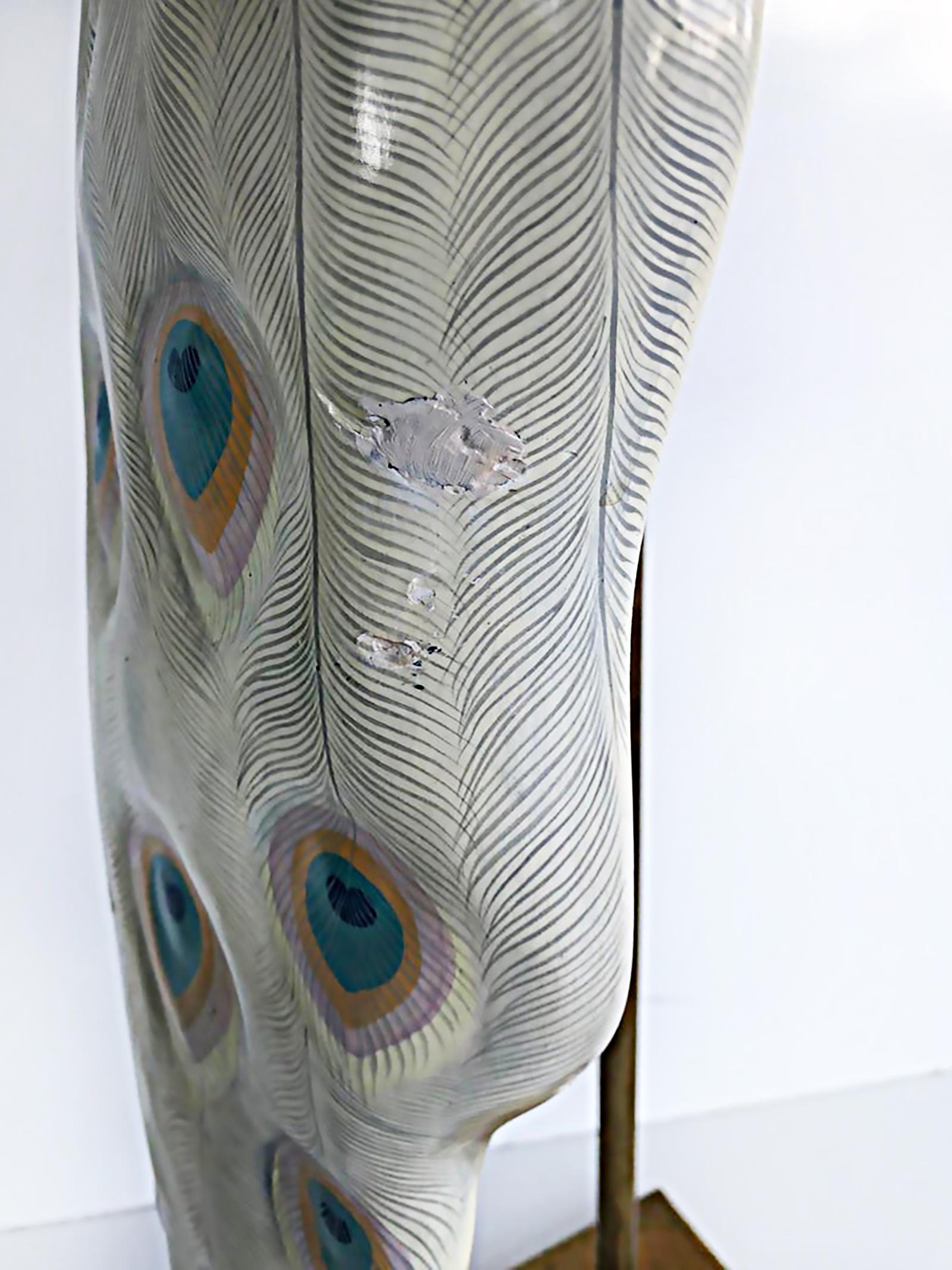 Vintage Large Sergio Bustamante Peacock Bird Sculpture, Signed and ...