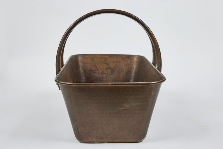 Vintage Large Solid Brass Trough / Basket with Double Handles, Italy ...