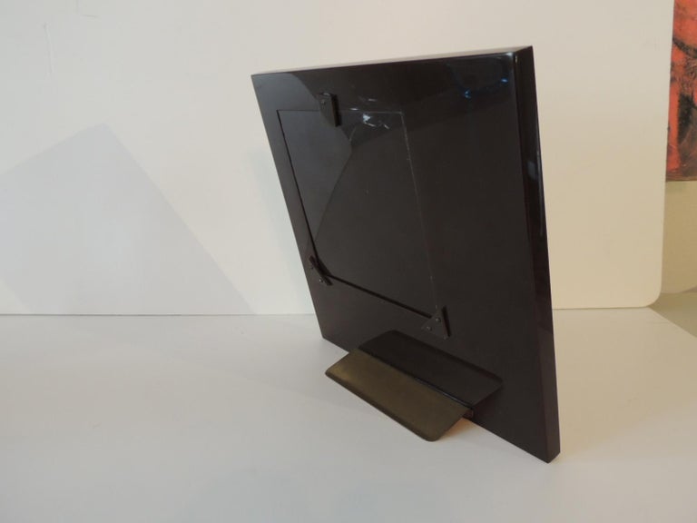 Vintage Large Tortoise Shell Pattern Inlaid Wood with Brass Inlaid ...