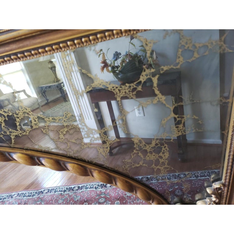 Vintage Large Wall Mirror For Sale at 1stDibs