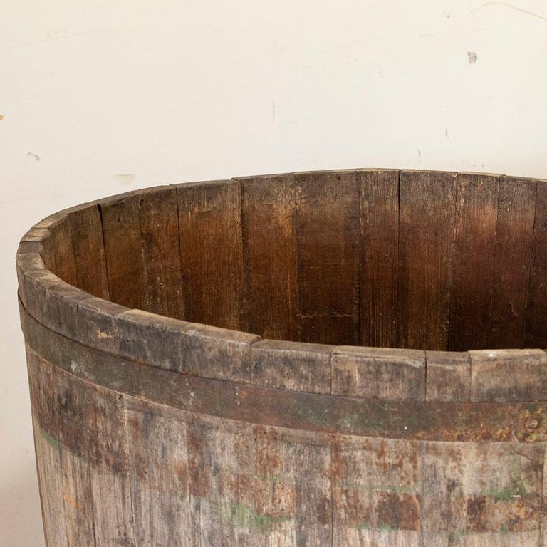 Vintage Large Wood Tub at 1stDibs