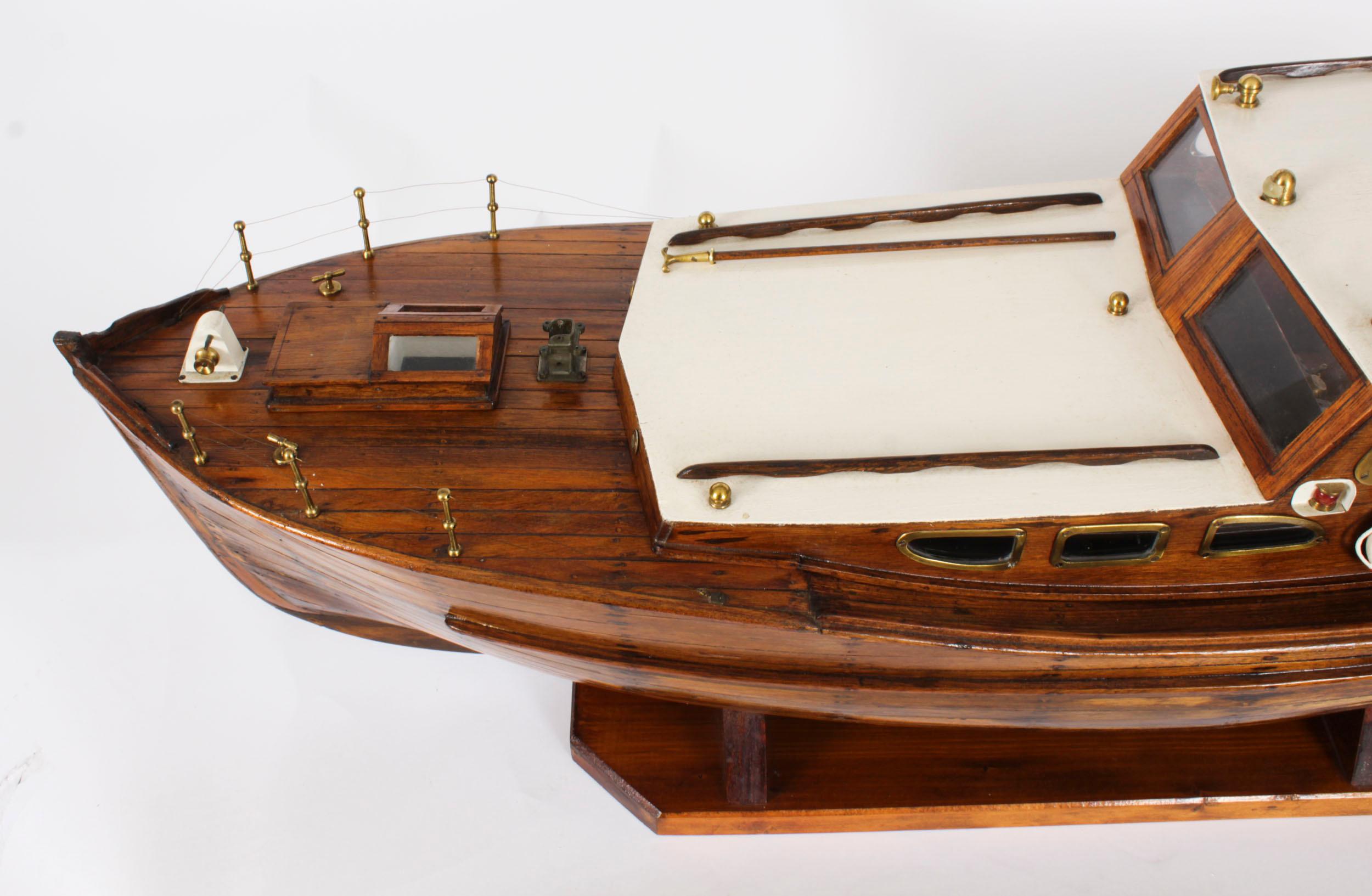 Vintage Large Wooden Model of A Luxury Yacht Mid 20th Century For Sale ...
