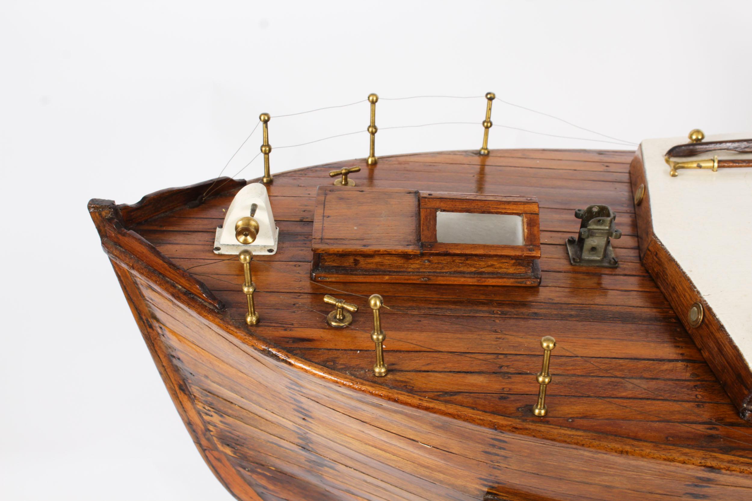 Vintage Large Wooden Model of A Luxury Yacht Mid 20th Century For Sale ...