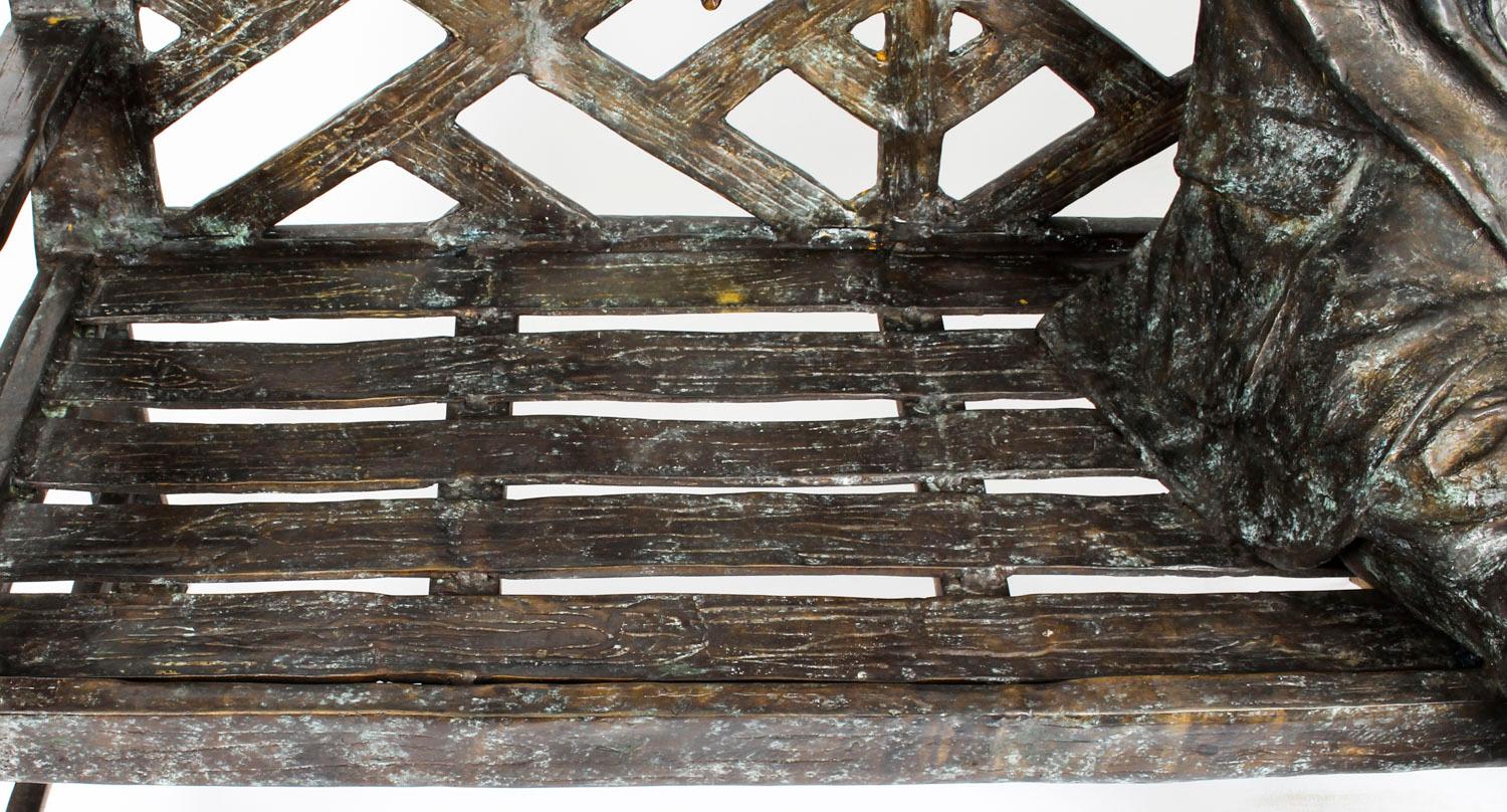 Vintage Larger than Life-Size Bronze of Albert Einstein on a Garden ...