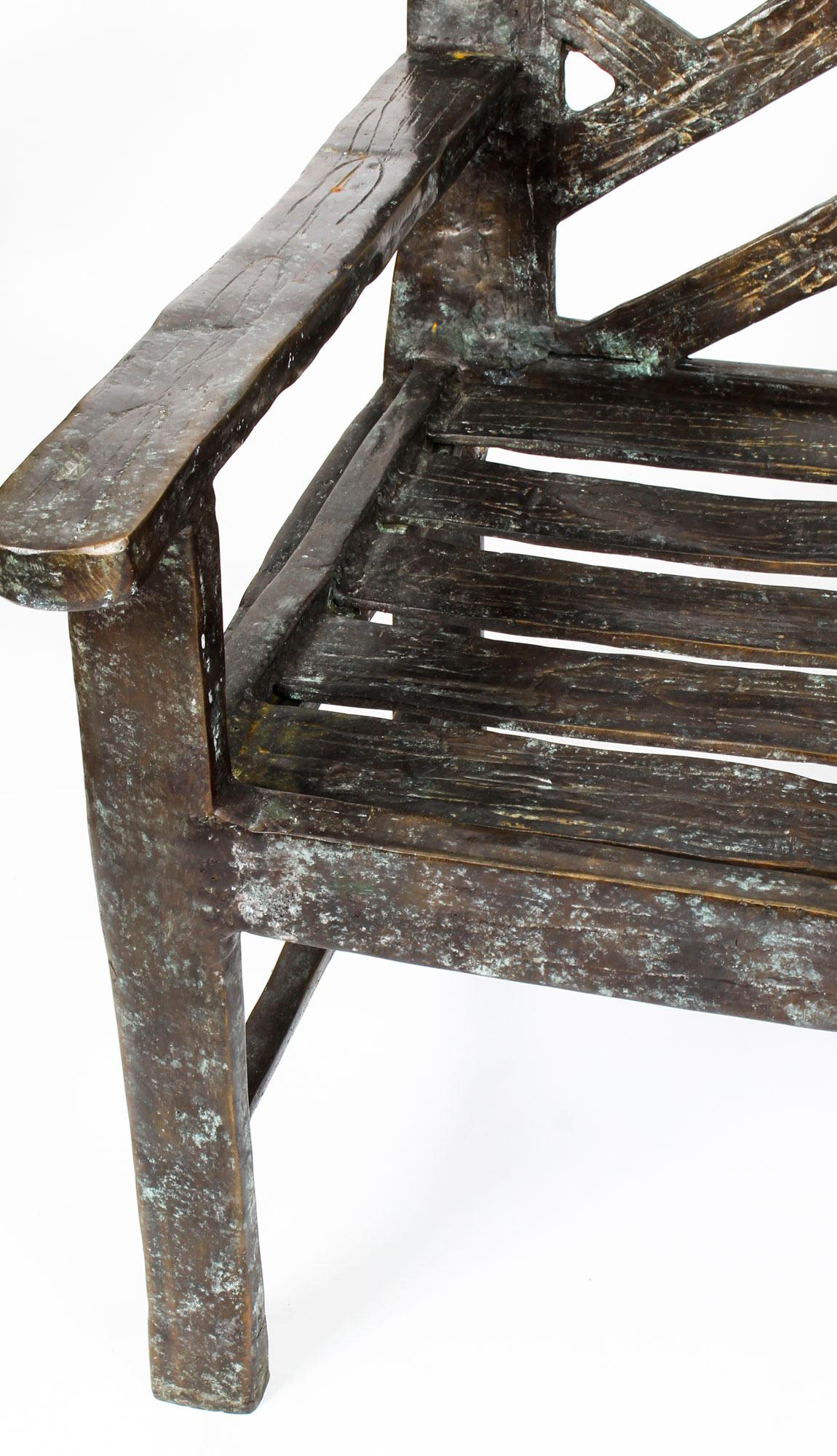 Vintage Larger than Life-Size Bronze of Albert Einstein on a Garden ...