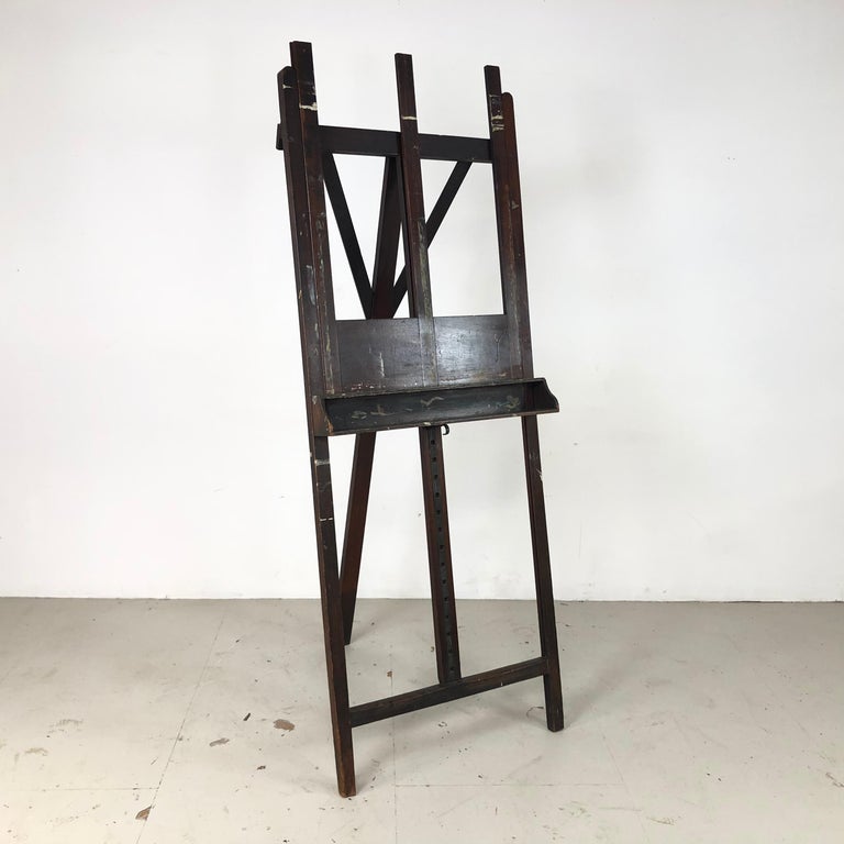 Vintage Late 19th Century Reeves Oak Artists' Easel For Sale at 1stDibs