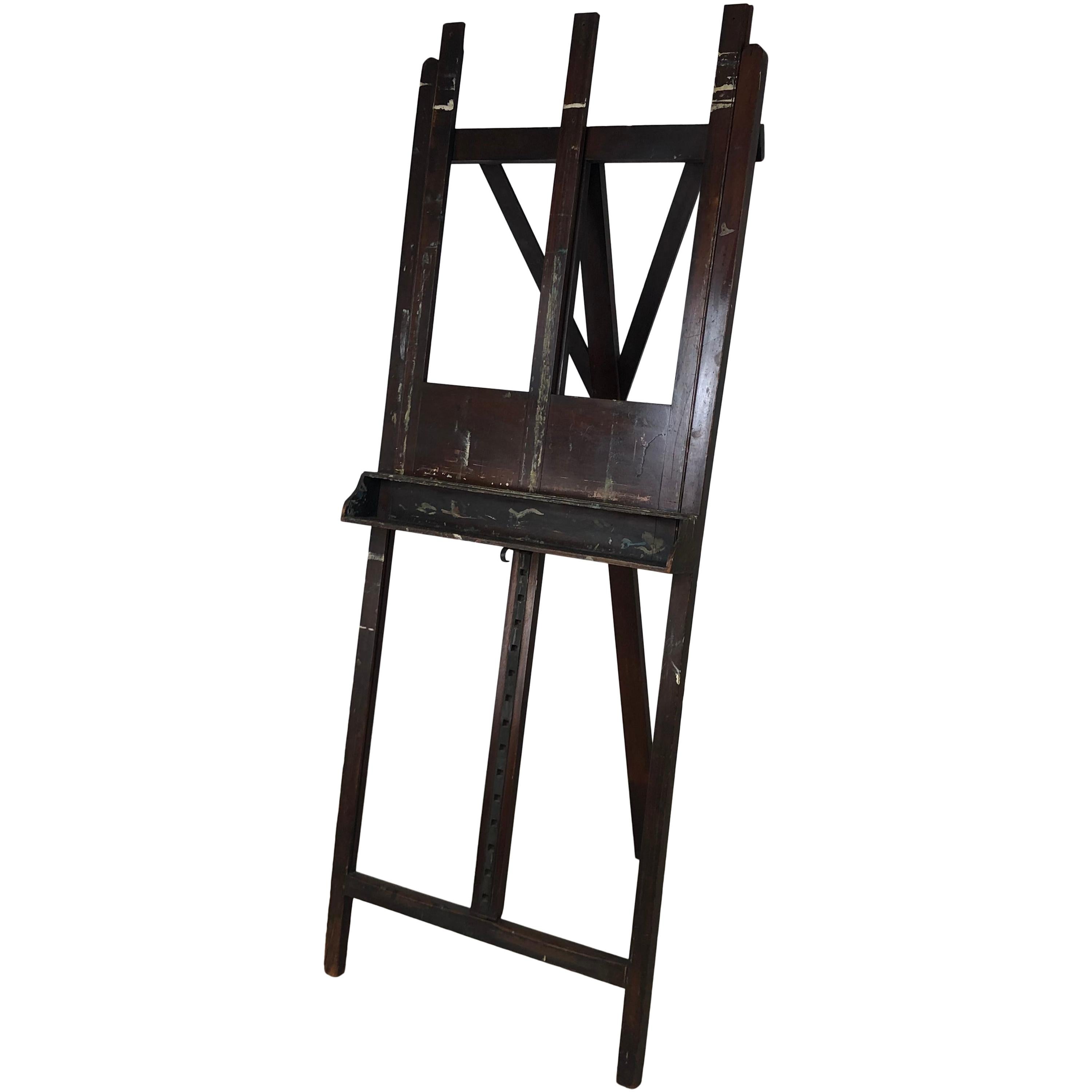 Vintage Late 19th Century Reeves Oak Artists' Easel For Sale at 1stDibs