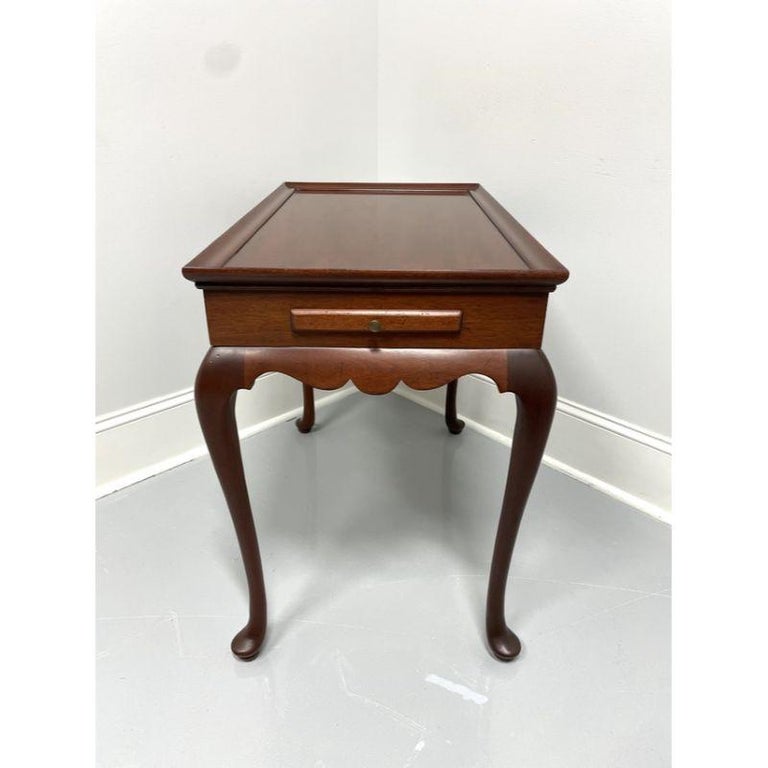 Vintage Late 20th Century Solid Mahogany Queen Anne Tea Table at 1stDibs