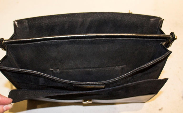 Vintage Launer Black Leather Bag at 1stDibs | launer handbags used ...