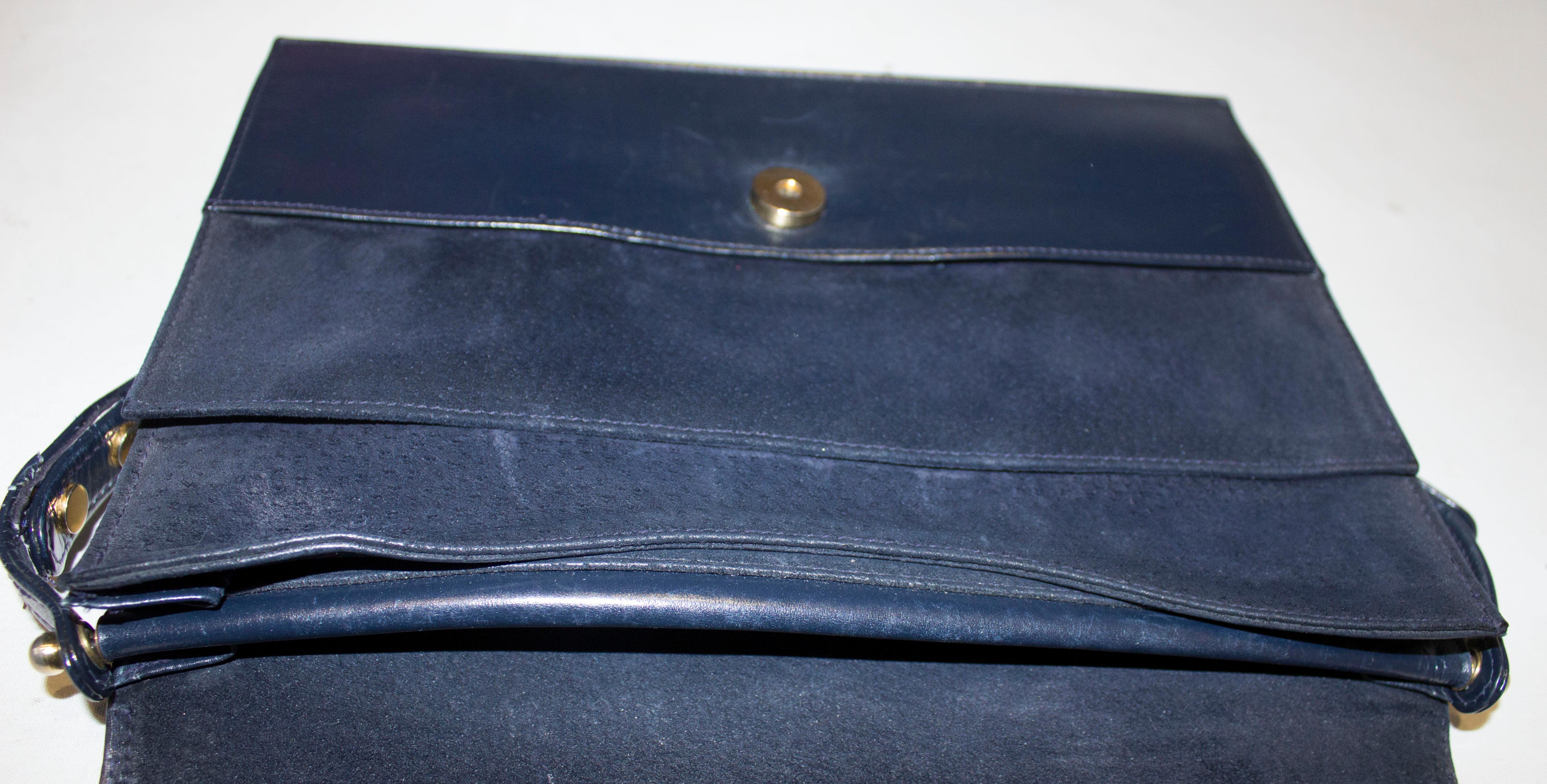 Vintage Launer Blue Leather Bag at 1stDibs | launer handbags, launer ...