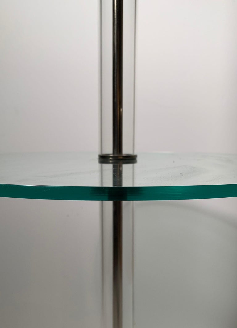 Vintage Laurel Glass Tube Table Floor Lamp For Sale at 1stDibs
